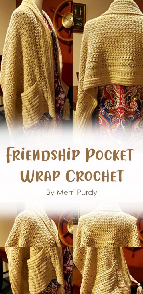 9 Beautiful Pocket Wrap Shawl Crochet Ideas - Carolinamontoni.com