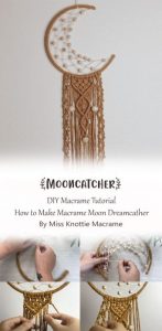 Moon Dreamcatcher Free Macrame Tutorial - Carolinamontoni.com
