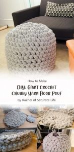 5 Floor Pouf Free Crochet Ideas - Carolinamontoni.com