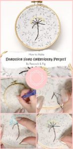 5 Embroidery Dandelion Free Pattern Tutorial - Carolinamontoni.com