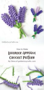 Beautiful Lavender Flower Free Crochet Pattern Ideas - Carolinamontoni.com