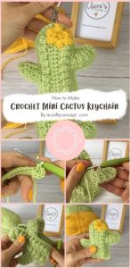 5 Cactus Keychain Free Crochet Pattern Ideas - Carolinamontoni.com