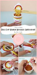 Amigurumi Yummy Cup Noodle Free Crochet Pattern Ideas - Carolinamontoni.com