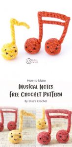 Easy Musical Note Free Crochet Pattern Ideas - Carolinamontoni.com