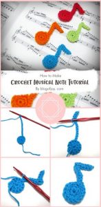 Easy Musical Note Free Crochet Pattern Ideas - Carolinamontoni.com