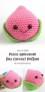 Easy Amigurumi Peach Free Crochet Pattern Ideas - Carolinamontoni.com