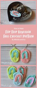 Easy Flip Flop Keychain Free Crochet Pattern Ideas - Carolinamontoni.com