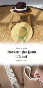 Pretty Macrame Hat band Free Tutorial Ideas - Carolinamontoni.com