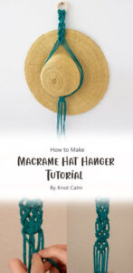 4 Macrame Hat Hanger Free Pattern and Tutorial Ideas - Carolinamontoni.com