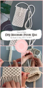 How to Make Macrame Phone Bag - Free Ideas - Carolinamontoni.com