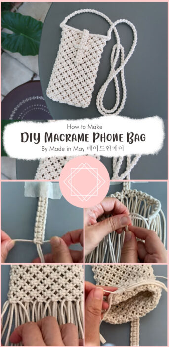 How to Make Macrame Phone Bag - Free Ideas - Carolinamontoni.com