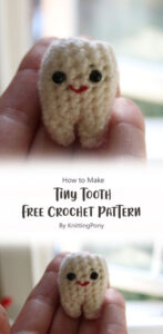 Easy Amigurumi Tooth Free Crochet Pattern Ideas - Carolinamontoni.com