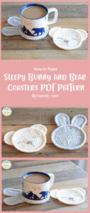 7 Cutie Bear Coaster Free Crochet Pattern Ideas - Carolinamontoni.com