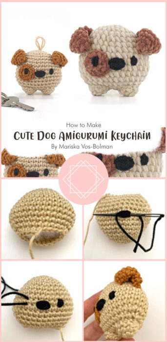 Easy Dog Keychain Free Amigurumi Pattern Ideas - Carolinamontoni.com Easy Dog Keychain Free Amigurumi Pattern Ideas - Carolinamontoni.com