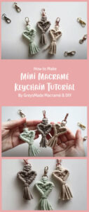 Lovely Macrame Heart Keychain Free Tutorial Ideas - Carolinamontoni.com