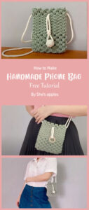 How to Make Macrame Phone Bag - Free Ideas - Carolinamontoni.com