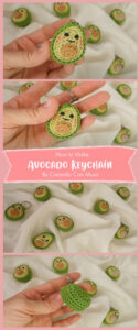 Easy Avocado Keychain Free Crochet Pattern Ideas - Carolinamontoni.com