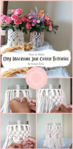 6 DIY Macrame Jar Cover Free Tutorial Ideas - Carolinamontoni.com