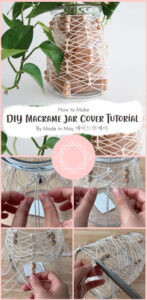 6 DIY Macrame Jar Cover Free Tutorial Ideas - Carolinamontoni.com