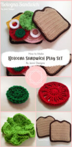 Easy Amigurumi Sandwich Free Crochet Pattern Ideas - Carolinamontoni.com