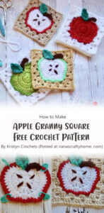 Fresh Fruits Granny Square Free Crochet Pattern Ideas - Carolinamontoni.com