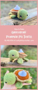 Pumpkin Pie Turtle & Pumpkin Turtle Free Amigurumi Pattern Ideas - Carolinamontoni.com
