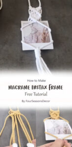 Let's Make Macrame Polaroid Hanger - Free Tutorial Ideas - Carolinamontoni.com