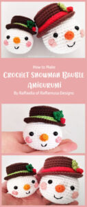 Amigurumi Snowman Bauble Free Crochet Pattern Ideas - Carolinamontoni.com