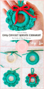 Easy Mini Wreath Free Crochet Pattern Ideas - Carolinamontoni.com