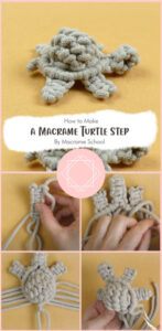 DIY Macrame Turtle & Turtle keychain - Free Tutorial Ideas - Carolinamontoni.com