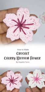 Beautiful Cherry Blossom Free Crochet Pattern & Tutorial Ideas - Carolinamontoni.com
