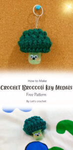 Easy Broccoli Keychain Free Crochet Tutorial Ideas - Carolinamontoni.com