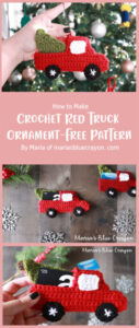 Easy Red Truck Ornaments Free Crochet Pattern Ideas - Carolinamontoni.com
