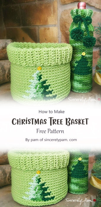 Festive Crochet: Christmas Basket Free Crochet Pattern Ideas ...