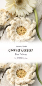 4 Gerbera Flower Free Crochet Pattern Ideas - Carolinamontoni.com