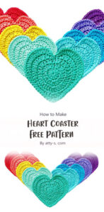 Lovely Heart Coaster Free Crochet Pattern Ideas - Carolinamontoni.com