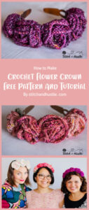 Beautiful Flower Crown Free Crochet Pattern Ideas - Carolinamontoni.com