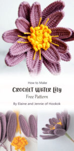 5 Water Lily Free Crochet Pattern & Tutorial Ideas - Carolinamontoni.com