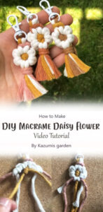 In Full Bloom: Create Your Own Macrame Daisy Keychain with This Free Tutorial - Carolinamontoni.com