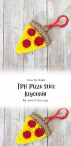 Easy Pizza Keychain Free Crochet Pattern Ideas - Carolinamontoni.com
