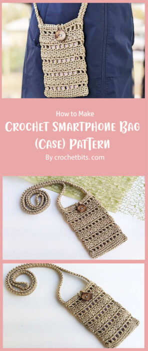 6 Phone Bag Free Crochet Pattern & Tutorial Ideas - Carolinamontoni.com