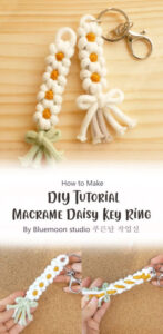 DIY Macrame Daisy Keychain Free Tutorial Ideas (Part 2 ...