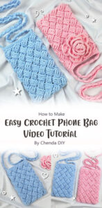 6 Phone Bag Free Crochet Pattern & Tutorial Ideas - Carolinamontoni.com