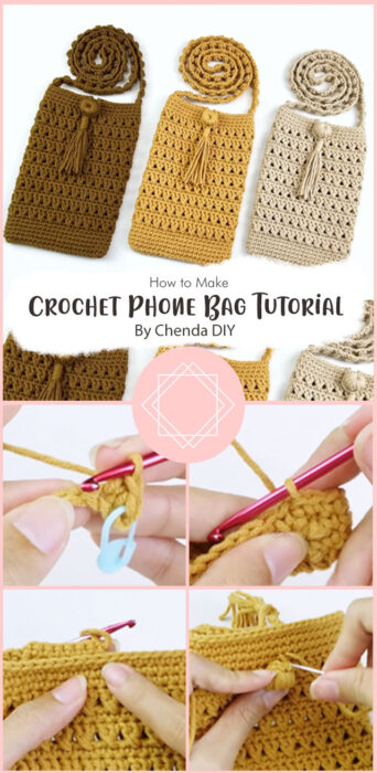 6 Phone Bag Free Crochet Pattern & Tutorial Ideas - Carolinamontoni.com