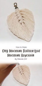 Handmade Charm: DIY Macrame Leaf Keychain - Free Tutorial Ideas! - Carolinamontoni.com