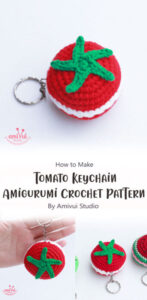 Best Amigurumi Tomato Keychain Free Pattern & Tutorial Ideas ...