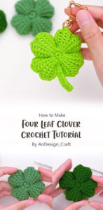 Easy Crochet Four Clover Free Pattern & Tutorial Ideas ...