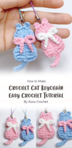 Cute Cat Keychain Free Crochet Tutorial Ideas - Carolinamontoni.com
