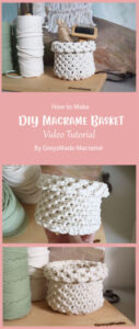 Stylish Storage: DIY Macrame Basket Free Tutorial Ideas (Part 2) - Carolinamontoni.com