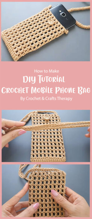 Practical and Functional: Phone Bag Free Crochet Tutorial (Part 2 ...